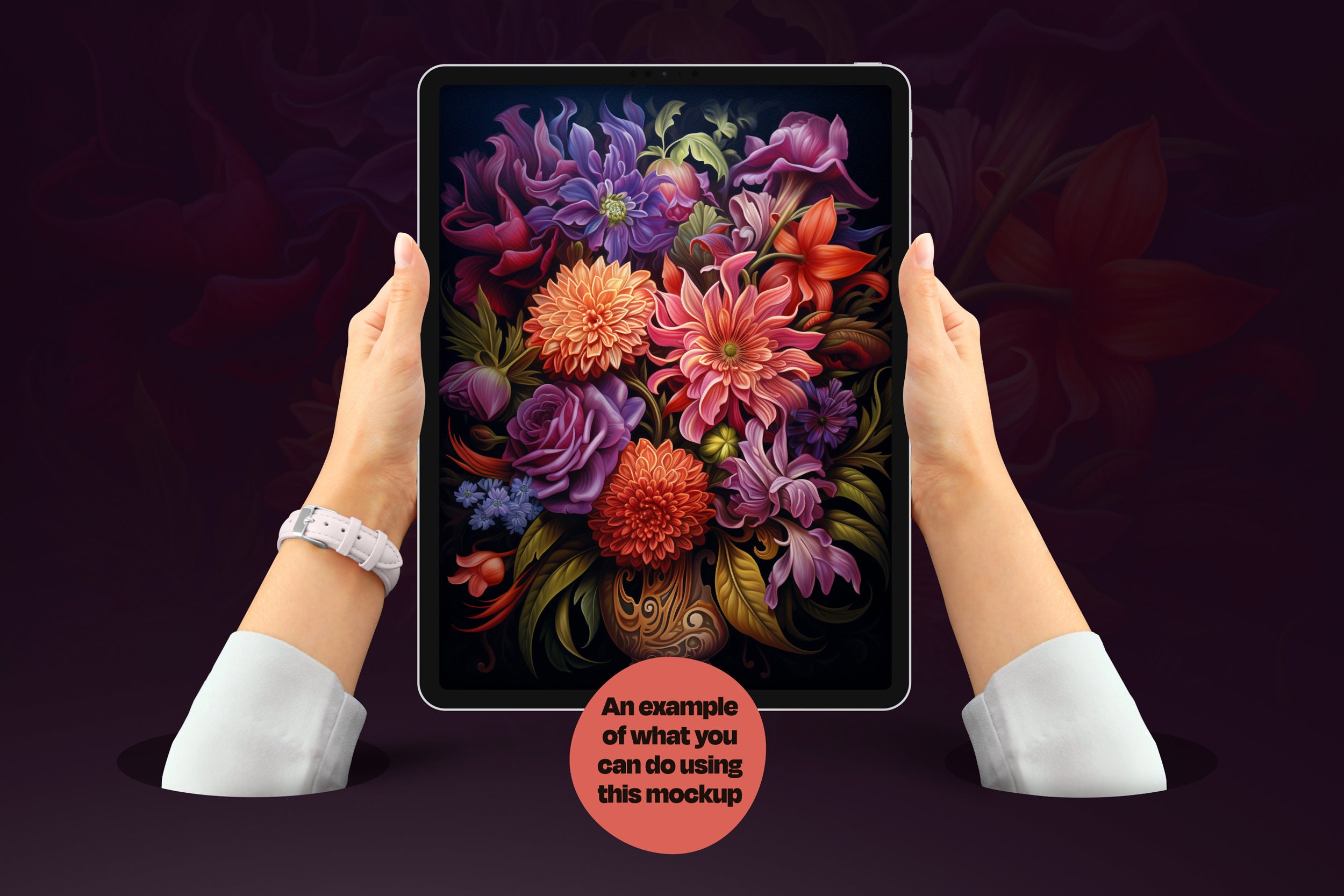 Hands Holding iPad Pro Mockup. Photoshop Layered .psd File With Smart ...