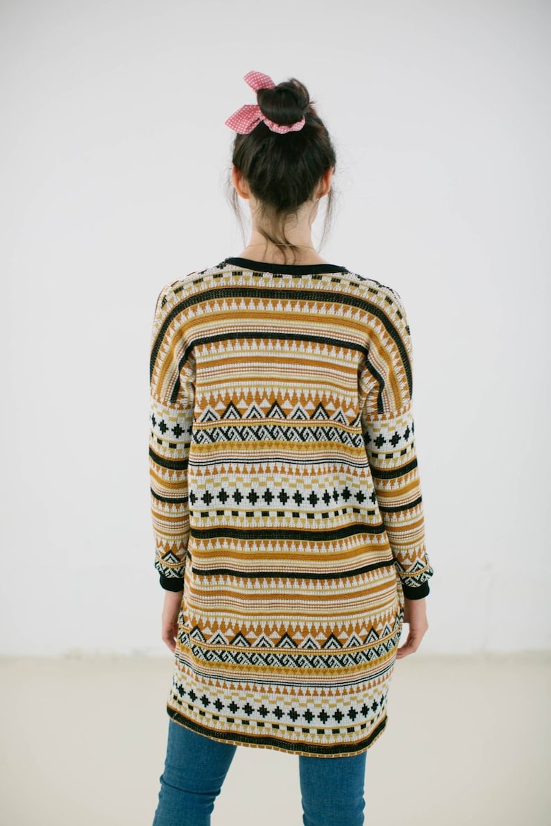 Cardigan Mona in Peruvian Print - Etsy