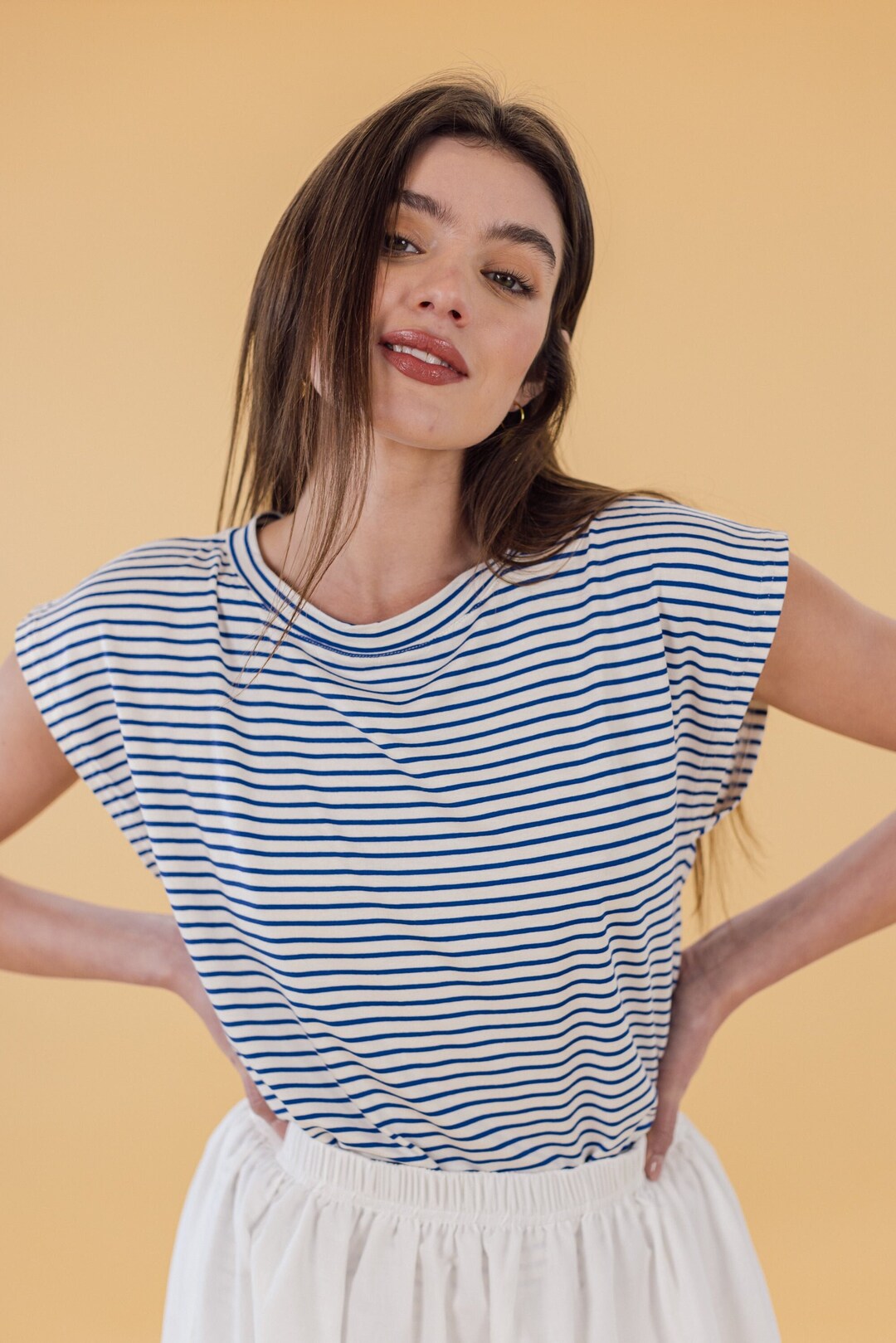 Top Aria Navy Stripes - Etsy.de