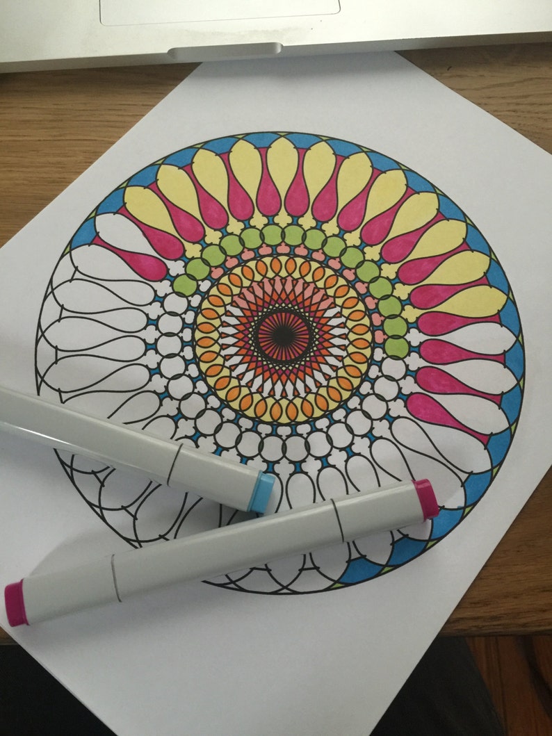 Goblet Medallion Coloring Pages - Set of 2 Different Medallion Page ...