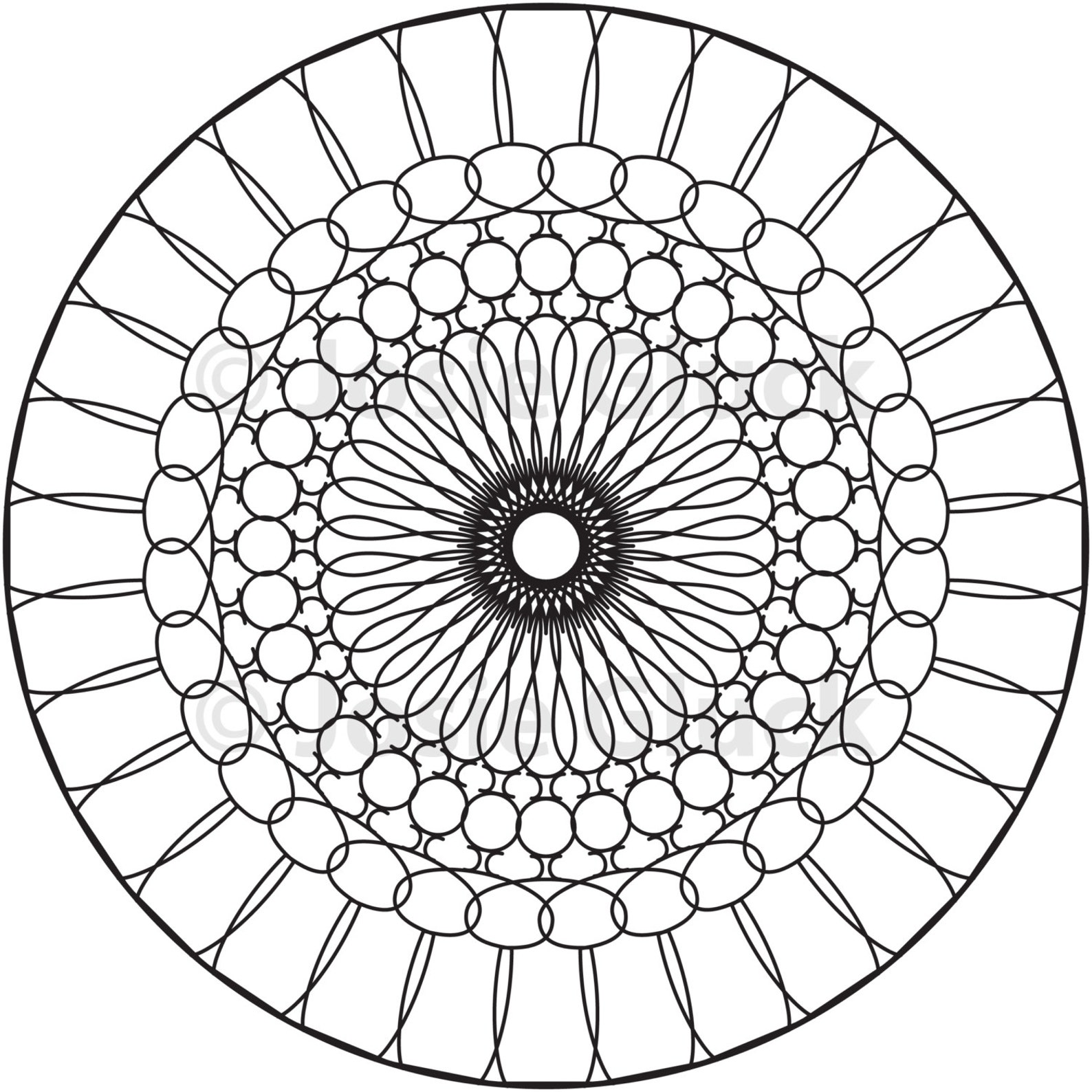 Goblet Medallion Coloring Pages - Set of 2 Different Medallion Page ...