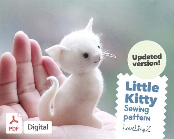 Sewing Pattern PDF Felt Little Kitty / Kitten Lovelingz - Etsy Australia