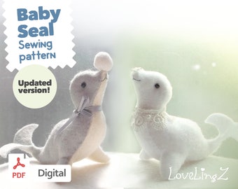 Sewing Pattern PDF Felt Baby Bunny / Rabbit Instant Download DIY ...