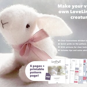 Sewing Pattern PDF - Felt Baby Bunny / Rabbit - Instant Download DIY ...