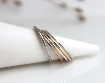 Thick Silver Stackable Rings Pure Silver Simple Silver | Etsy