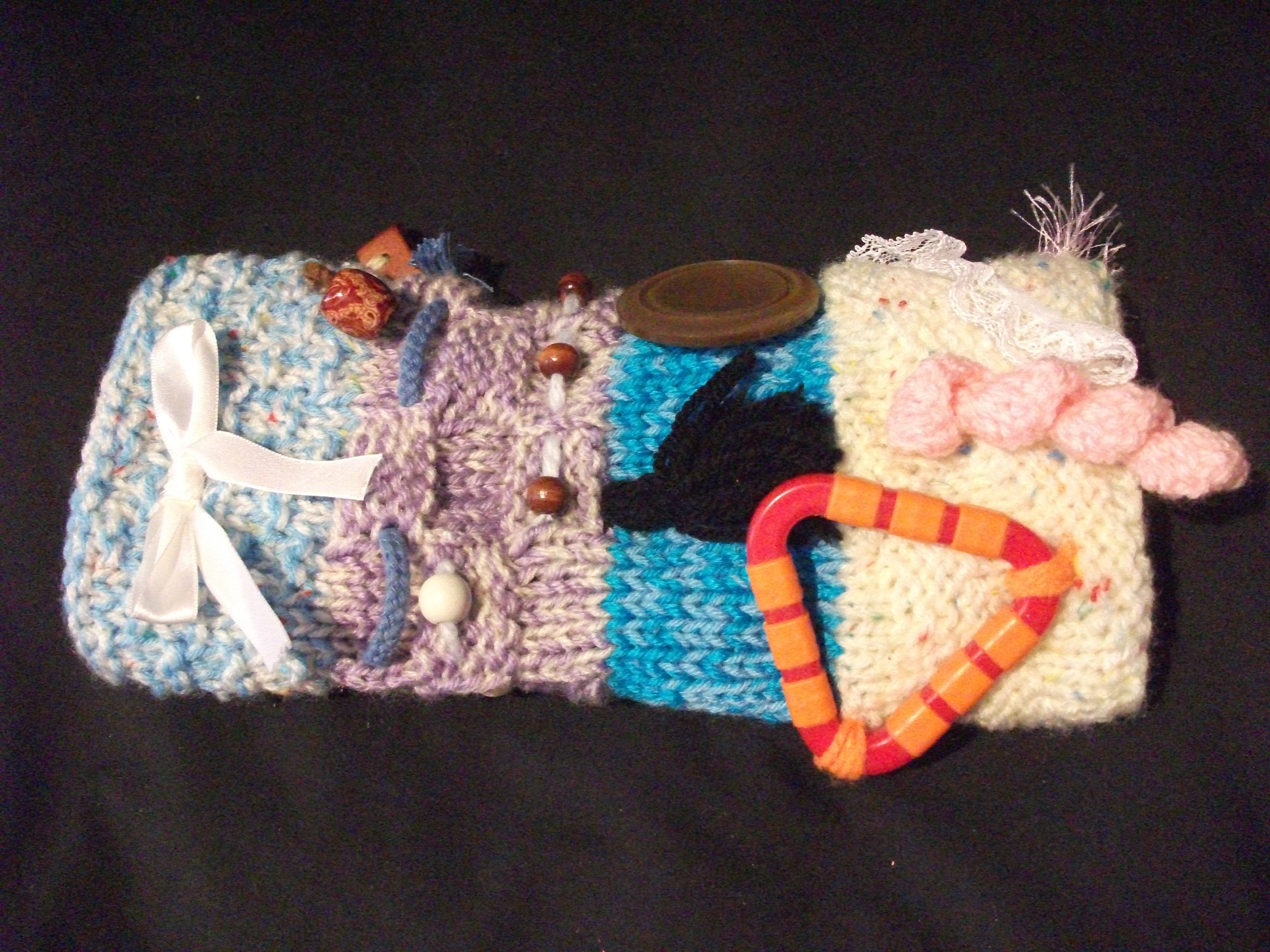 Sensory Muff, Fiddle Muff, Knitted Twiddle Muff, for Dementia ...