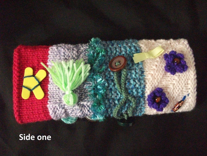 Sensory muff fiddle muff Knitted twiddle muff for | Etsy