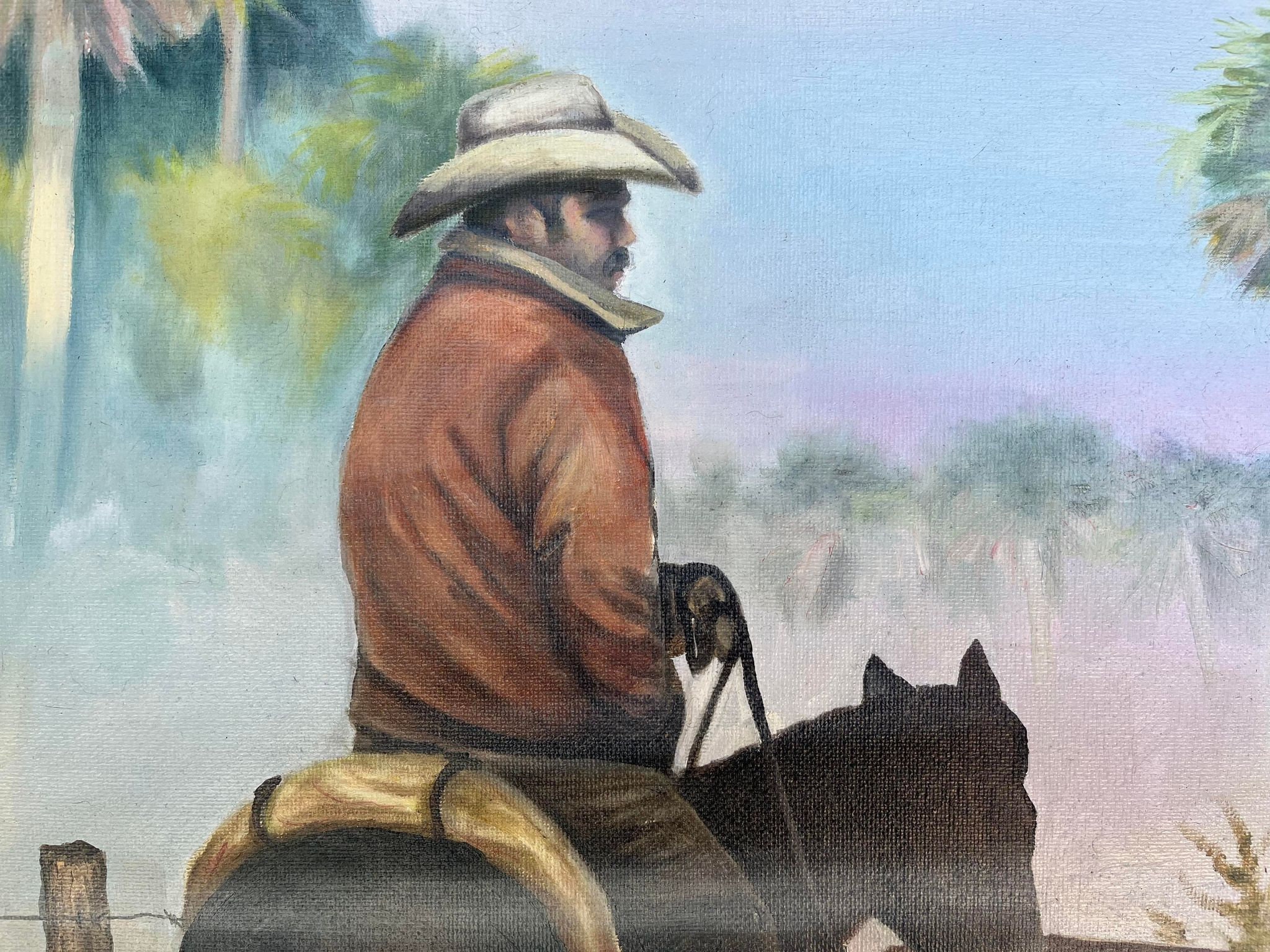 Original 18 X 24 Oil Painting by Buddy Brown / Early Morning Moving the ...