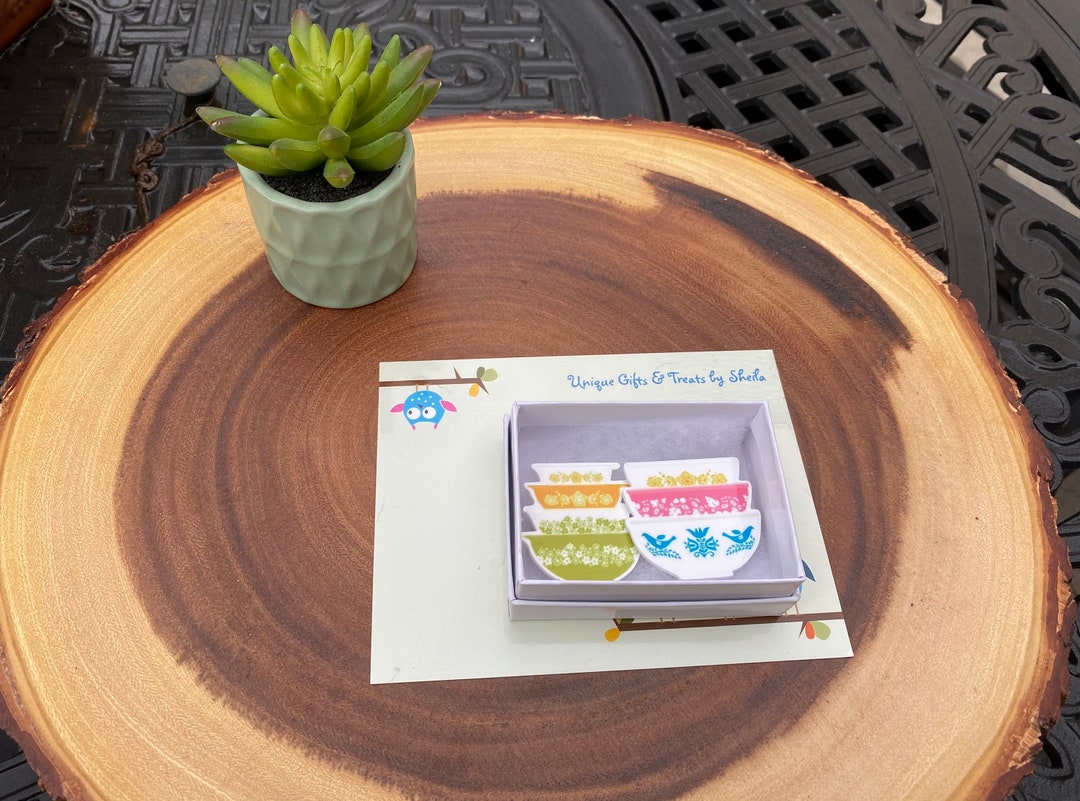 Vintage Pyrex Mixing Bowl Magnets - Etsy