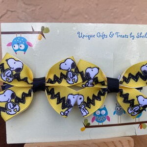 Snoopy; Peanuts Hair Bows - Etsy