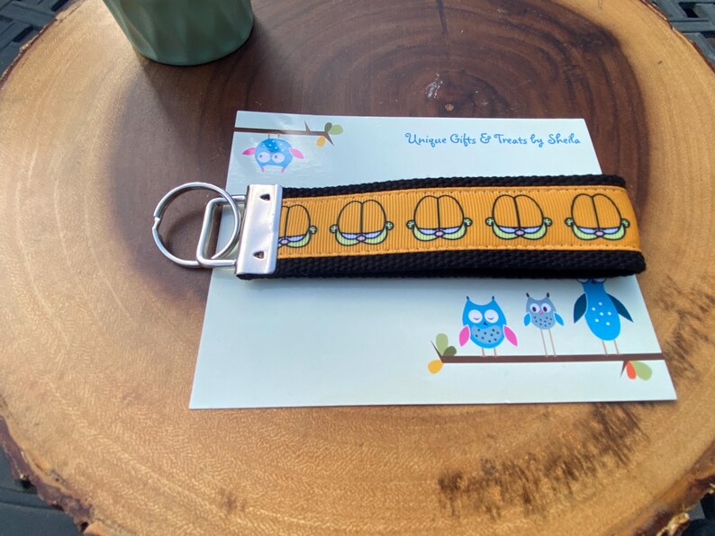 1980’s Orange Cartoon Cat; Lasagna Eating Cat Key Fob; Keychain ...