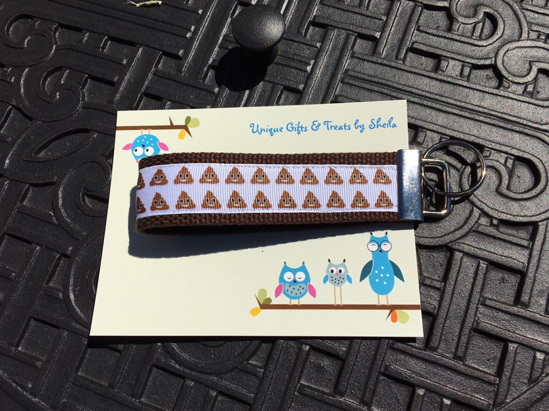 Poop Emoji Key Fob; Keychain; Wristlet - Etsy