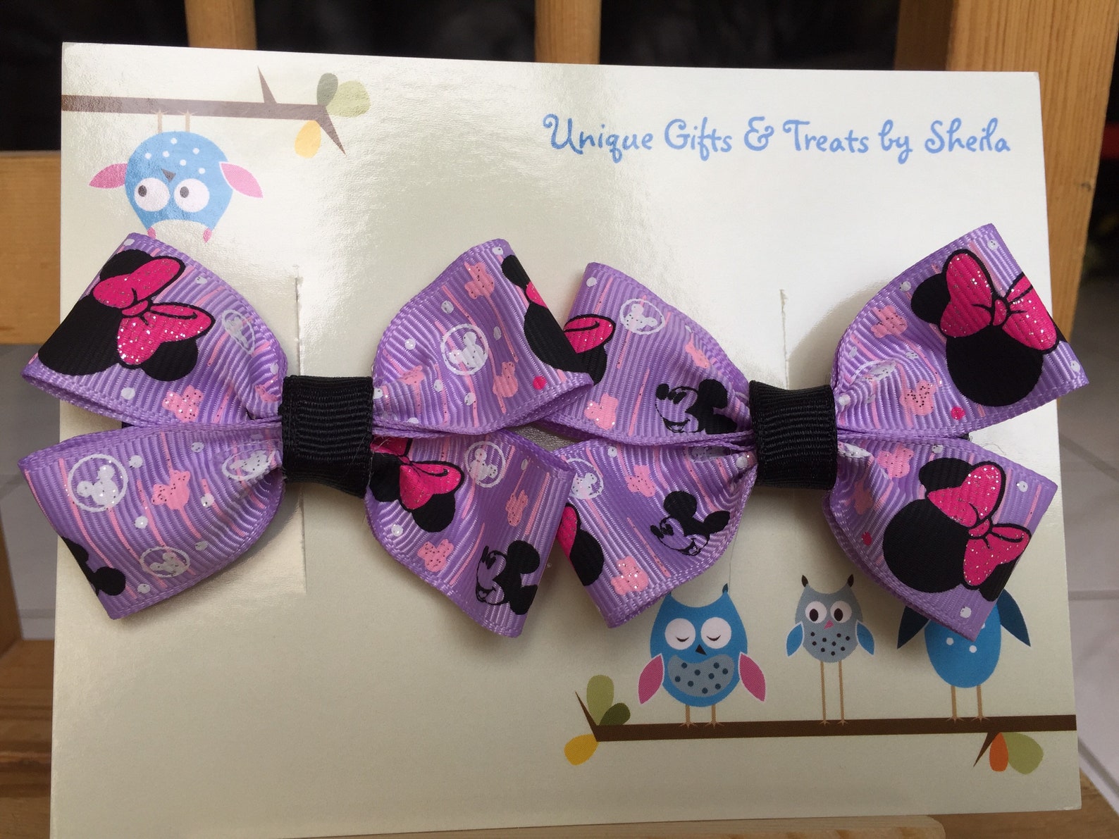 Minnie Mouse Hair Bows (purple) - Etsy
