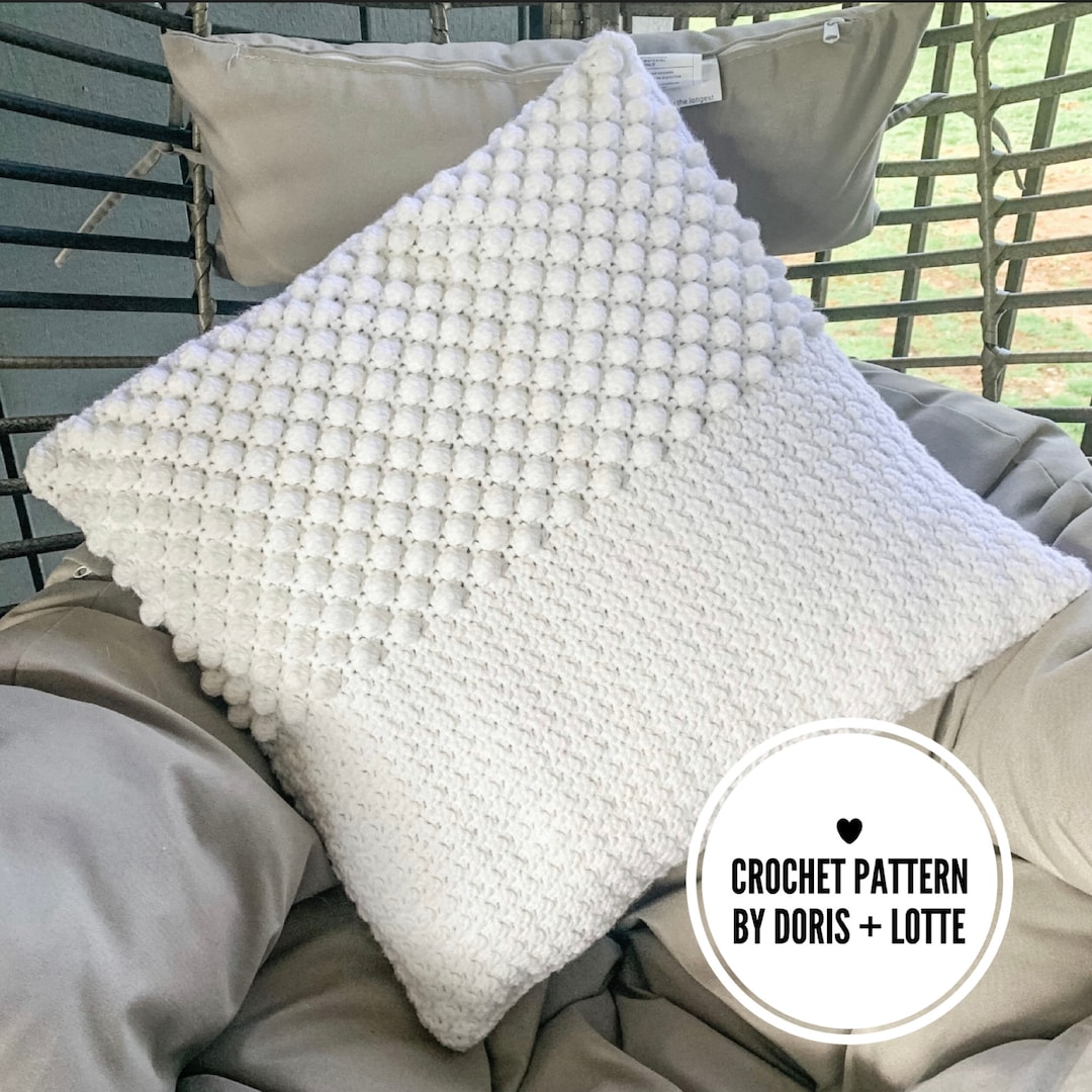 NEW UPDATED PATTERN -- Textured Rustic Pillow Cover Crochet Pattern ...