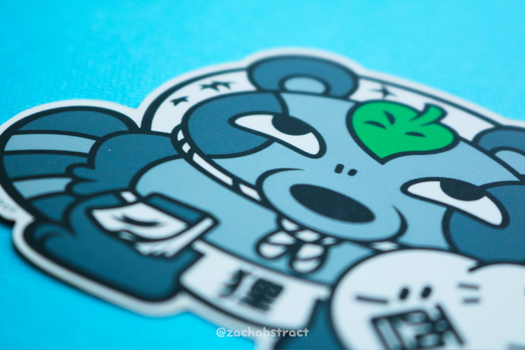 Green Tanuki Yokai Sticker 3 inches wide 2.4 inches tall | Etsy