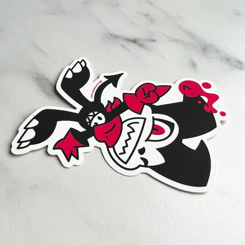 Black and Red Impmon Digimon Sticker 3.5 Inches Wide 3.75 - Etsy