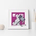 Purple Gyokuto Bunny Rabbit Yokai Square Art Print - 8 Inches Wide, 8 ...