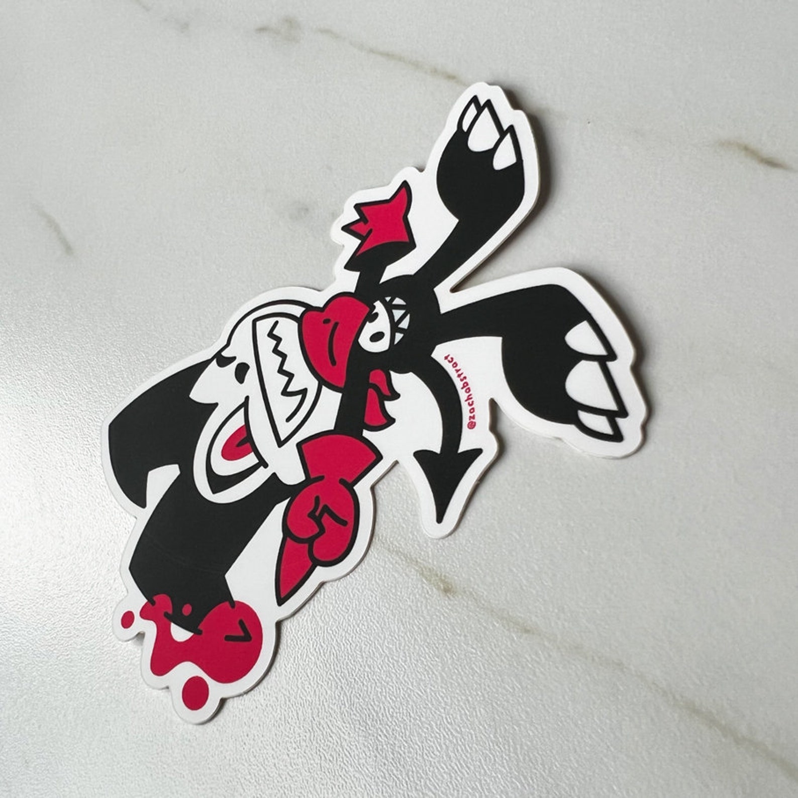 Black and Red Impmon Digimon Sticker 3.5 Inches Wide 3.75 - Etsy