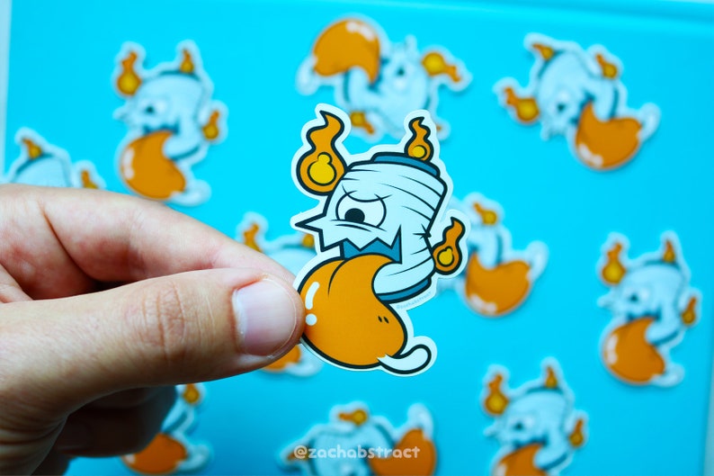 Yellow Yokai Chōchin Obake Sticker 1.75 Inches Wide 2.5 - Etsy