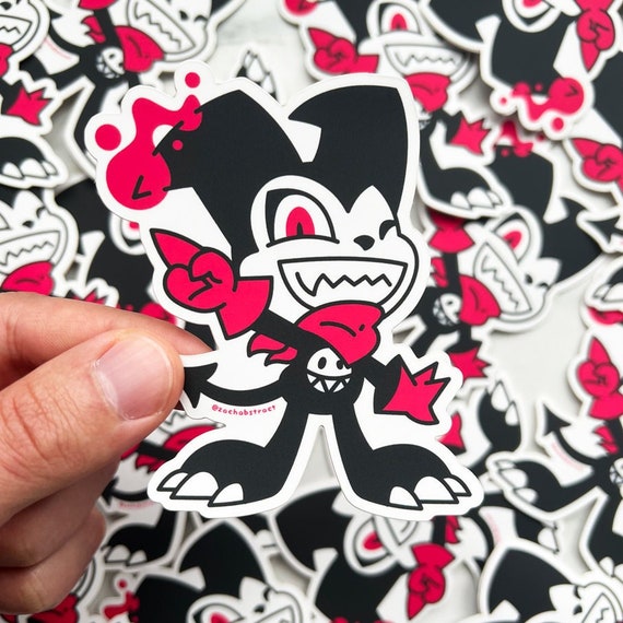 Black and Red Impmon Digimon Sticker 3.5 Inches Wide 3.75 - Etsy