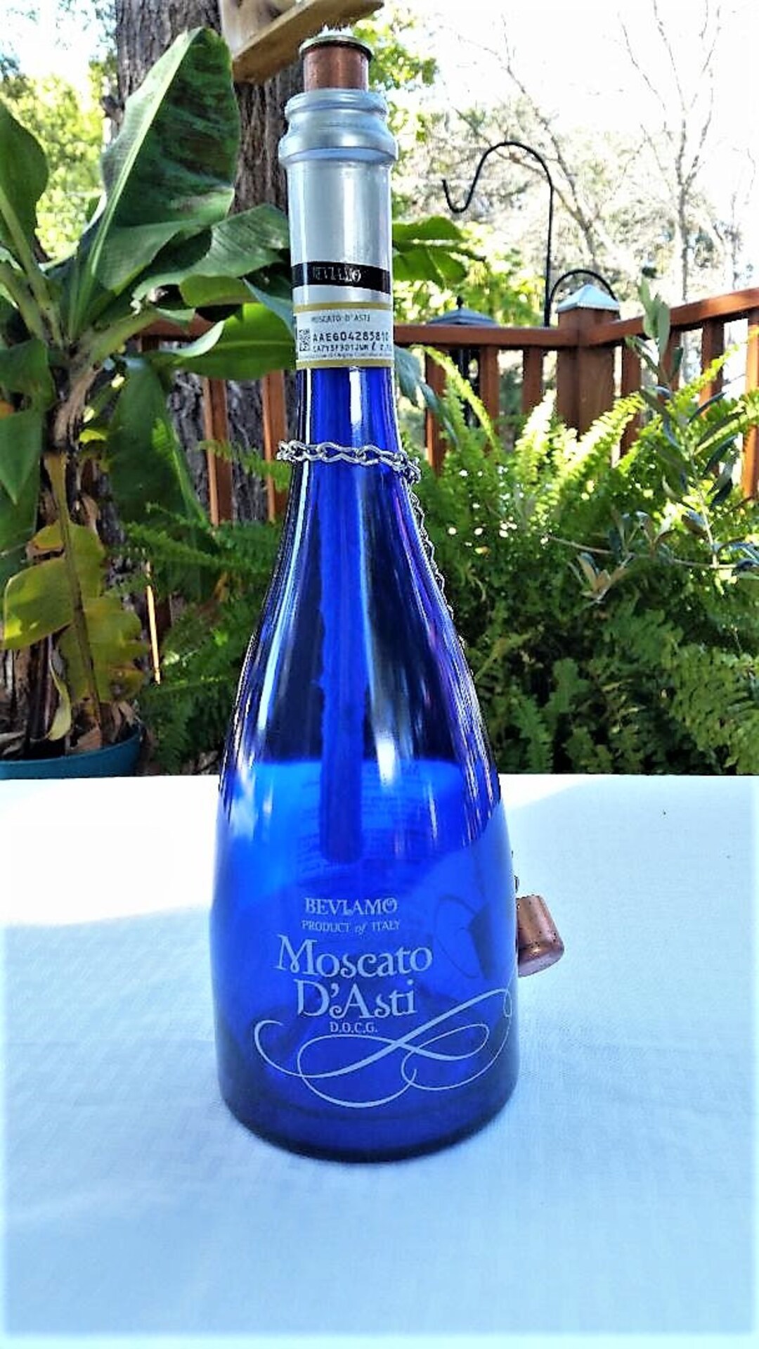 Moscato Bottle Patio Oil Lamp - Etsy