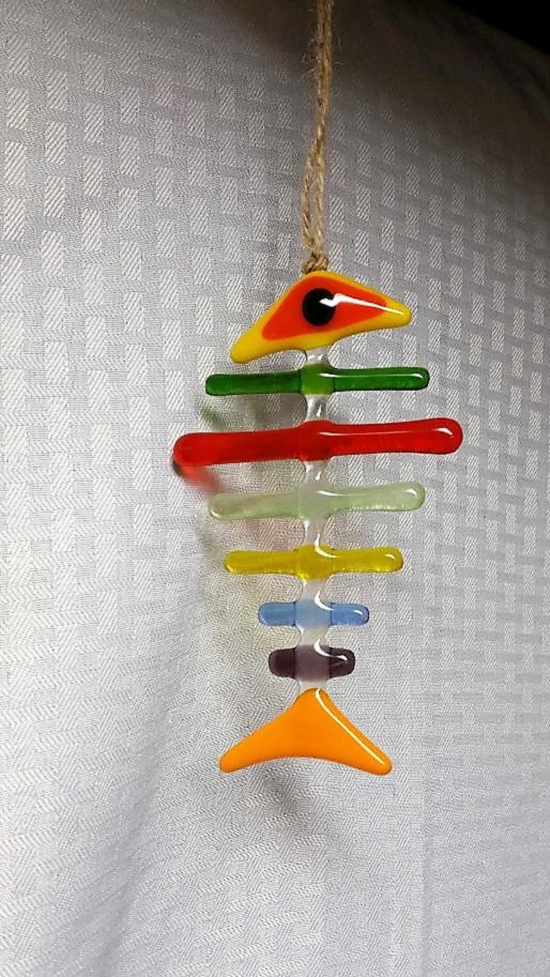 Kiln Fired Fused Glass Fish Suncatcher - Etsy