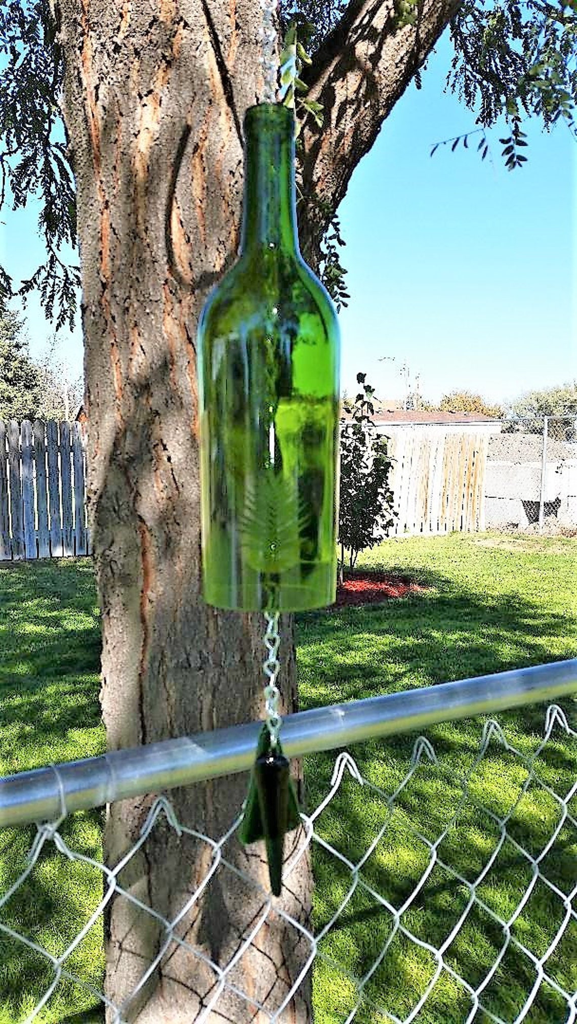 Wine Bottle Wind Chime - Etsy