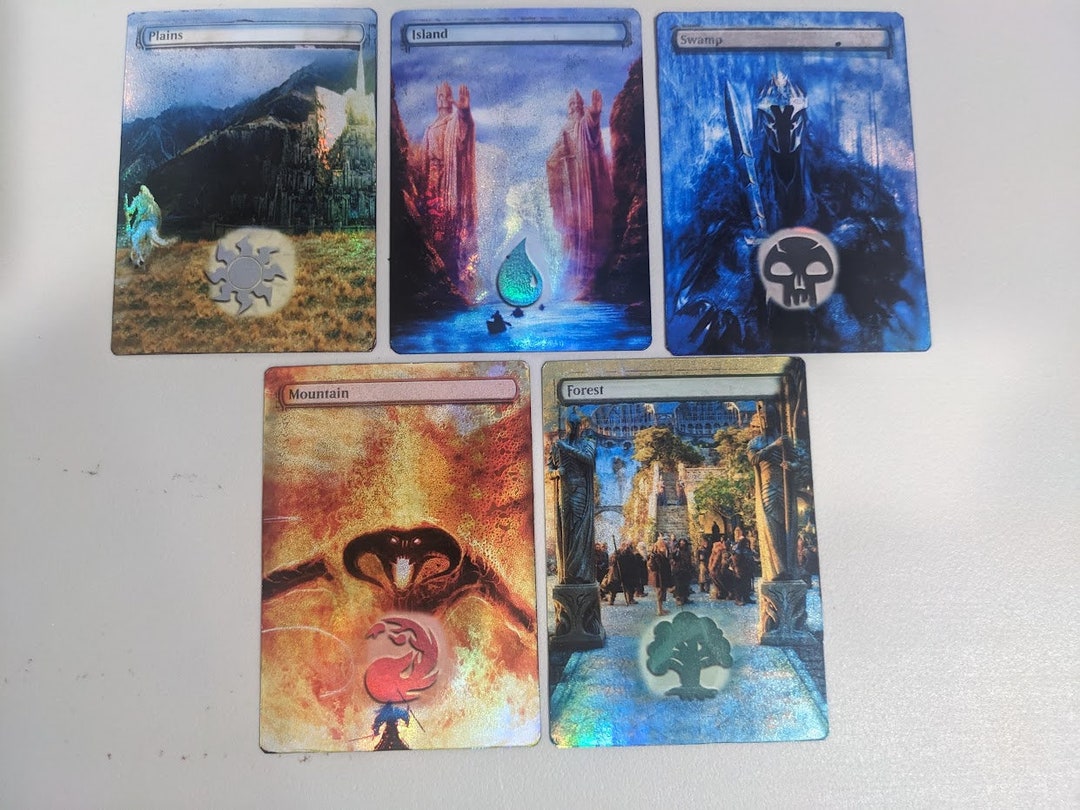 FOIL MTG Lord of the Rings Altered Lands Commander EDH Cube - Etsy