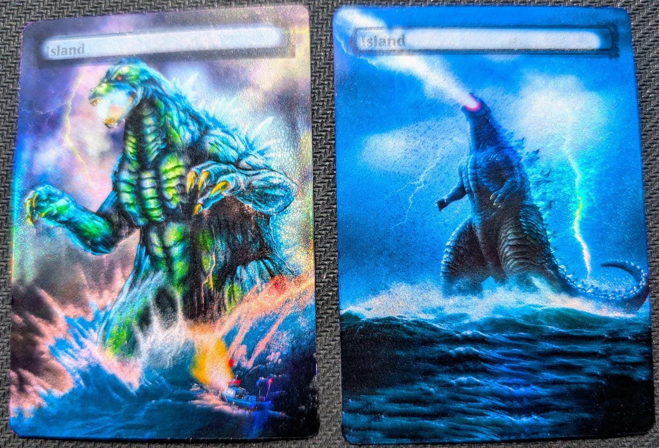 FOIL MTG Godzilla Kaiju Altered Lands Great for Commander EDH Cube ...