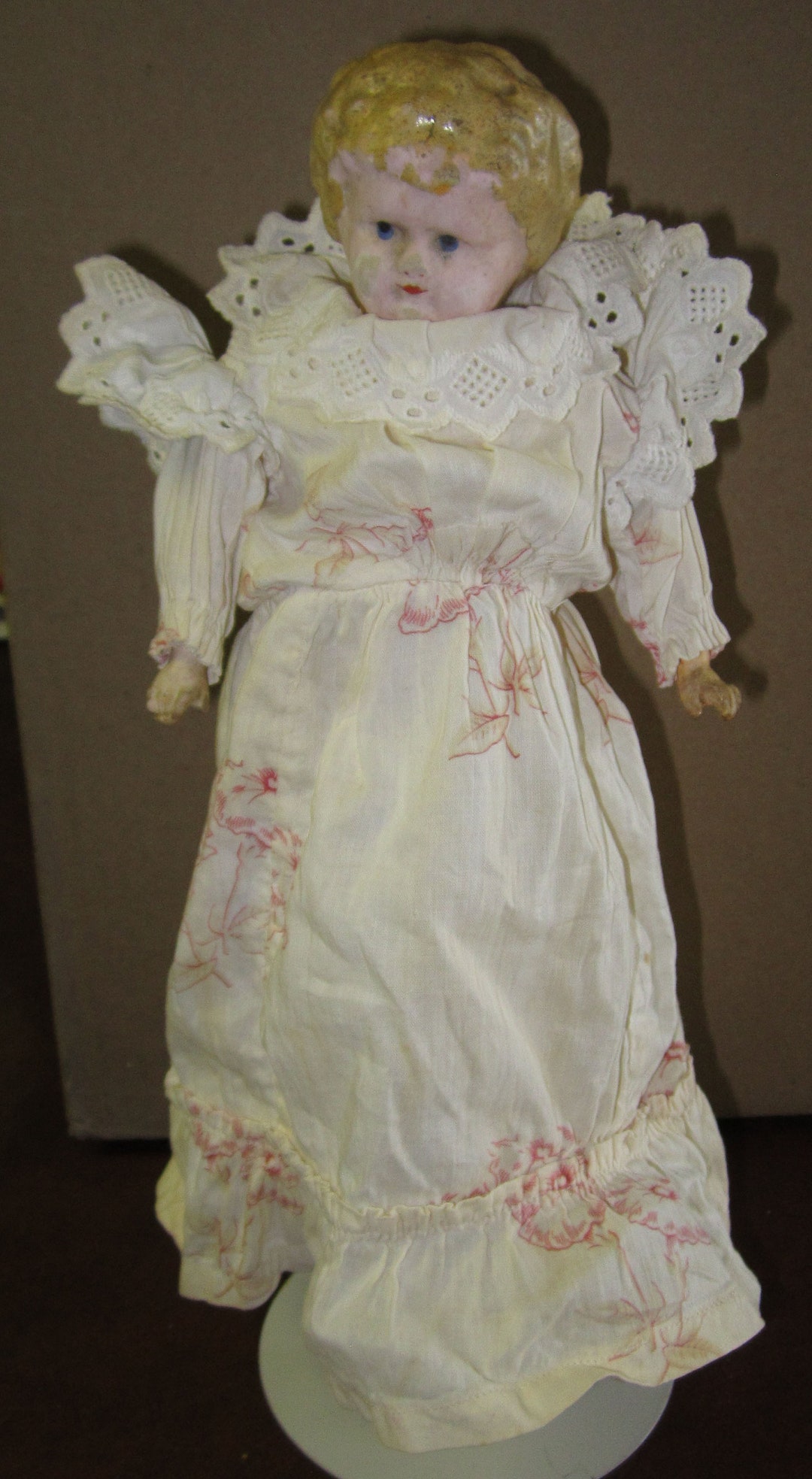 1800 - 1900 Metal Head Minerva Doll Paper Mache Arms Legs Cloth Body - Etsy
