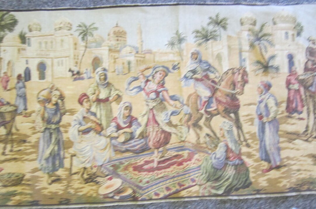 Antique Arabian Middle Eastern Turkish Tapestry 58