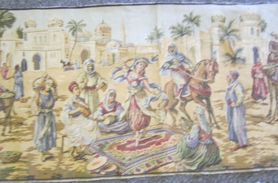 Antique Arabian Middle Eastern Turkish Tapestry 58 X - Etsy