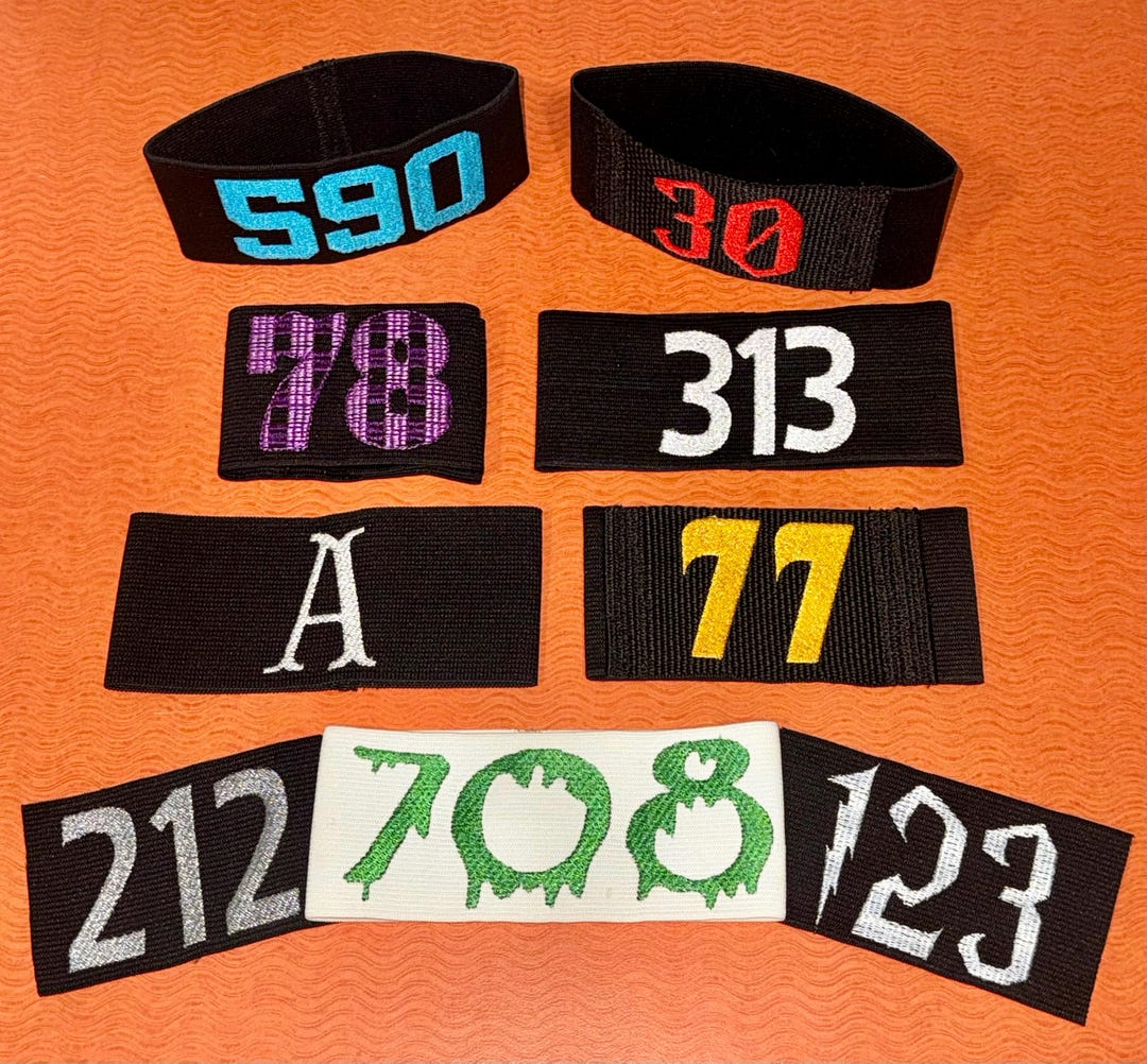 1 Color/2 Bands: Roller Derby Armbands / Custom Embroidered Arm Bands ...