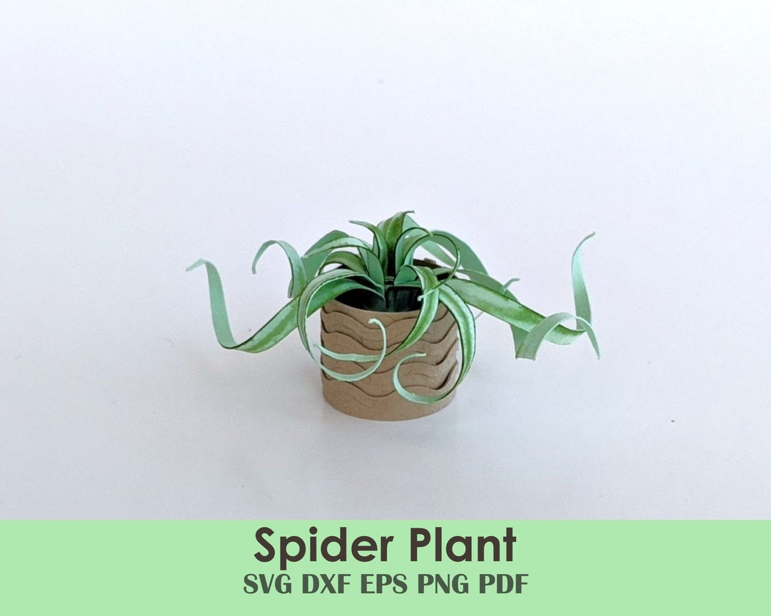 Mini Spider Plant | Scale Miniature for Dollhouses, Crafts, Cardmaking ...