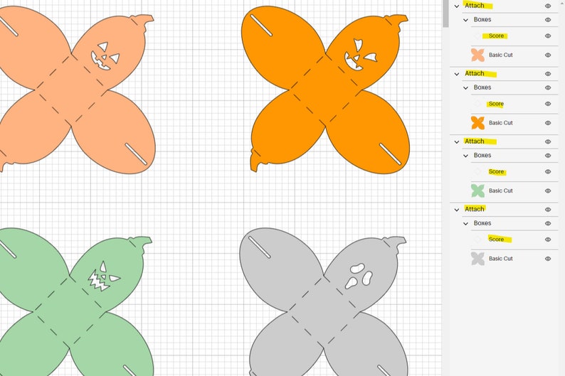 Halloween Treat Box Printable Template NO GLUE Kids Party - Etsy