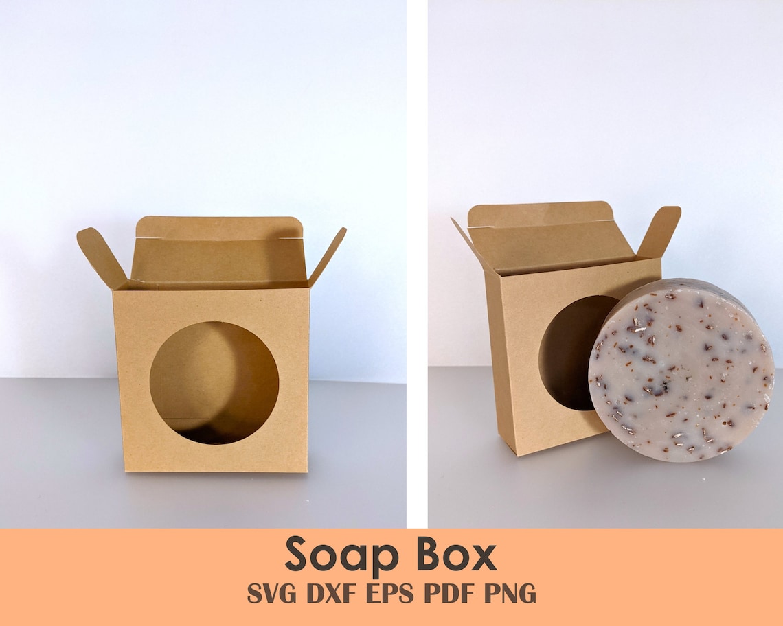 Box With Round Window Printable Template DIY | Etsy