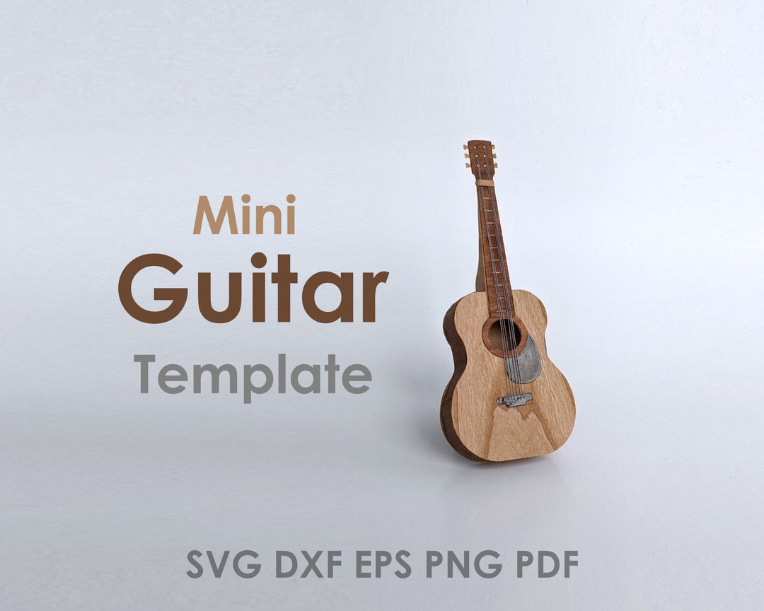 Paper Guitar Template for Cricut Maker, Explore, Joy | Bluegrass ...
