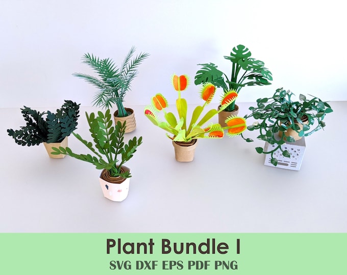 3D Mini Paper Plant Kit Easy Pre-cut Paper Craft Activity for Beginners ...