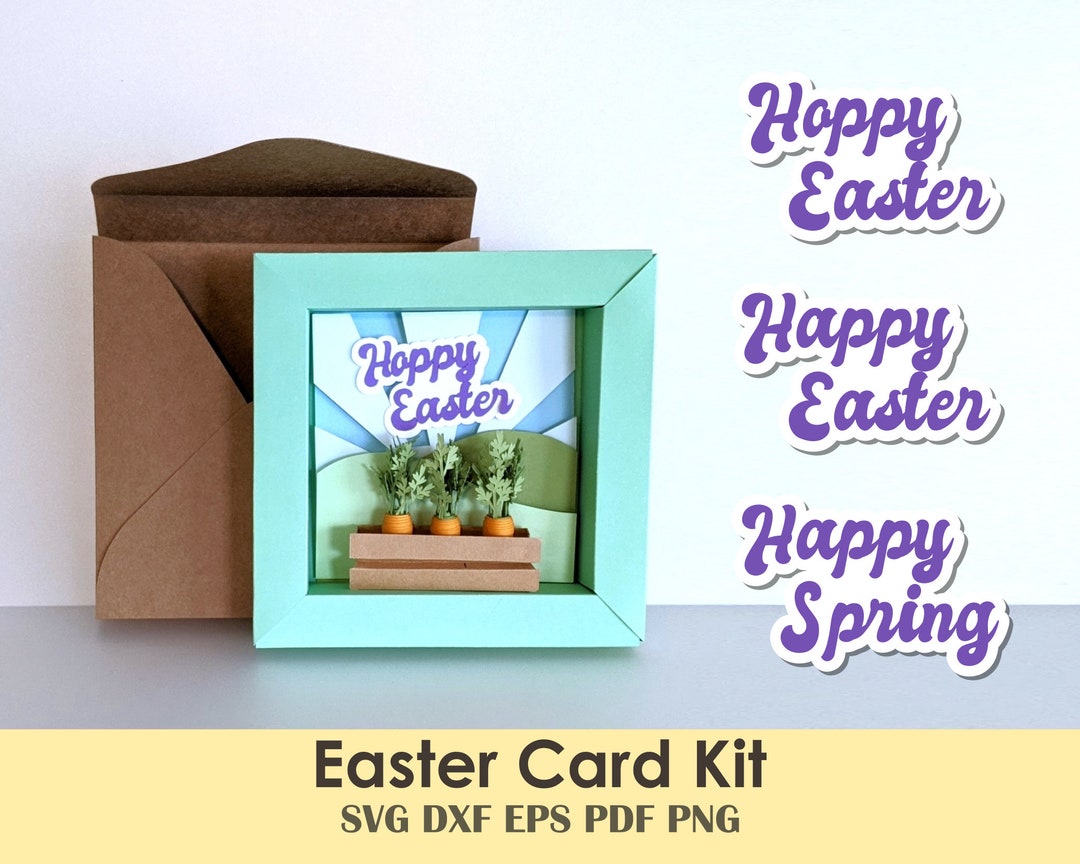 3D Garden Box Card SVG Bundle | Mini Carrots, Planter & Envelope ...