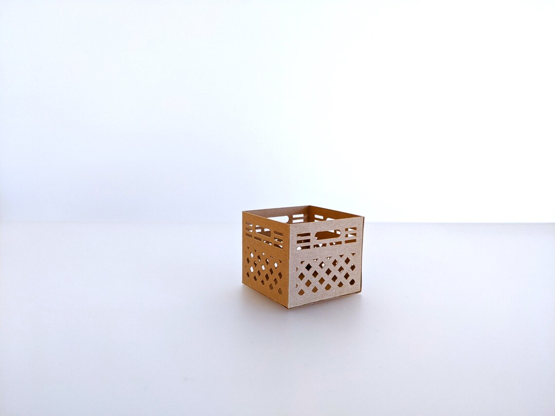 Mini Milk Crate Printable DIY Template for Minis Dollhouse - Etsy
