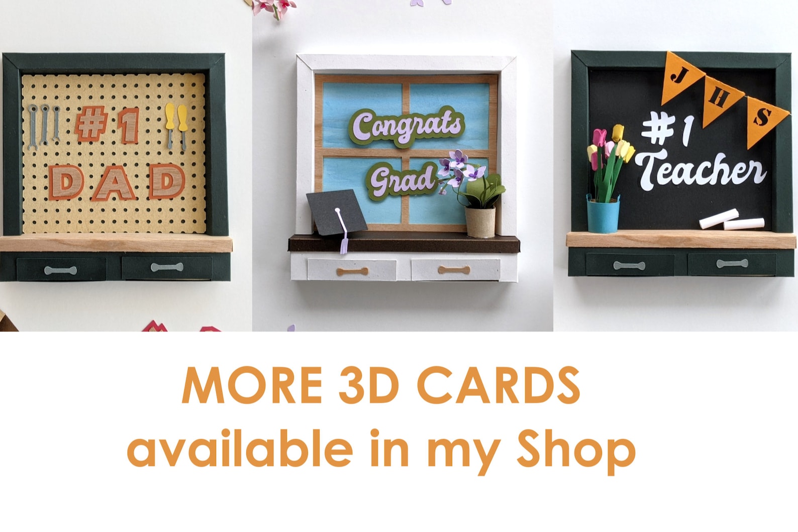 3D Card & Envelope Printable Template for Papercraft, Greeting Cards ...