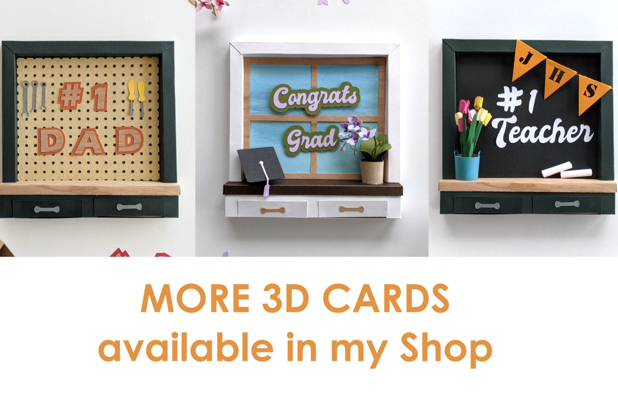 3D Card & Envelope Printable Template for Papercraft Greeting - Etsy Canada