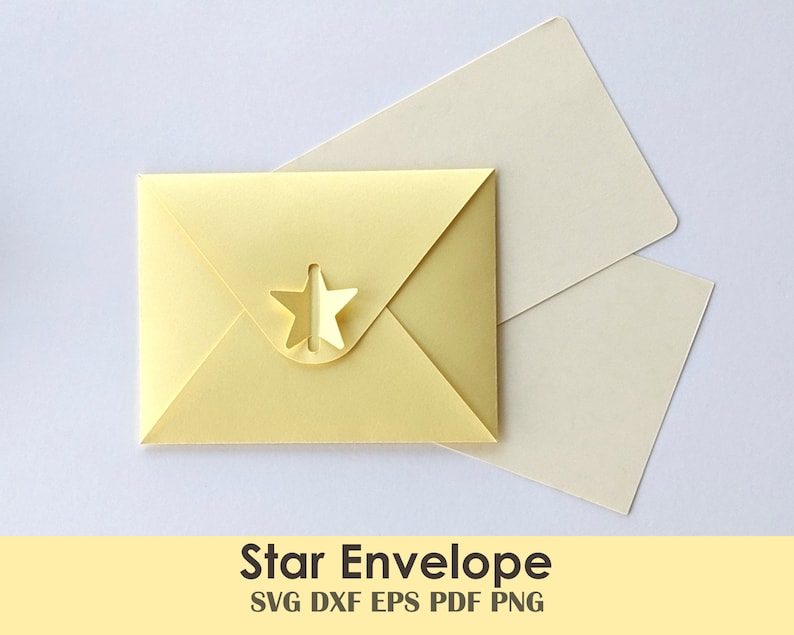 Star Envelope Self Sealing DIY Printable Stationery Template - Etsy