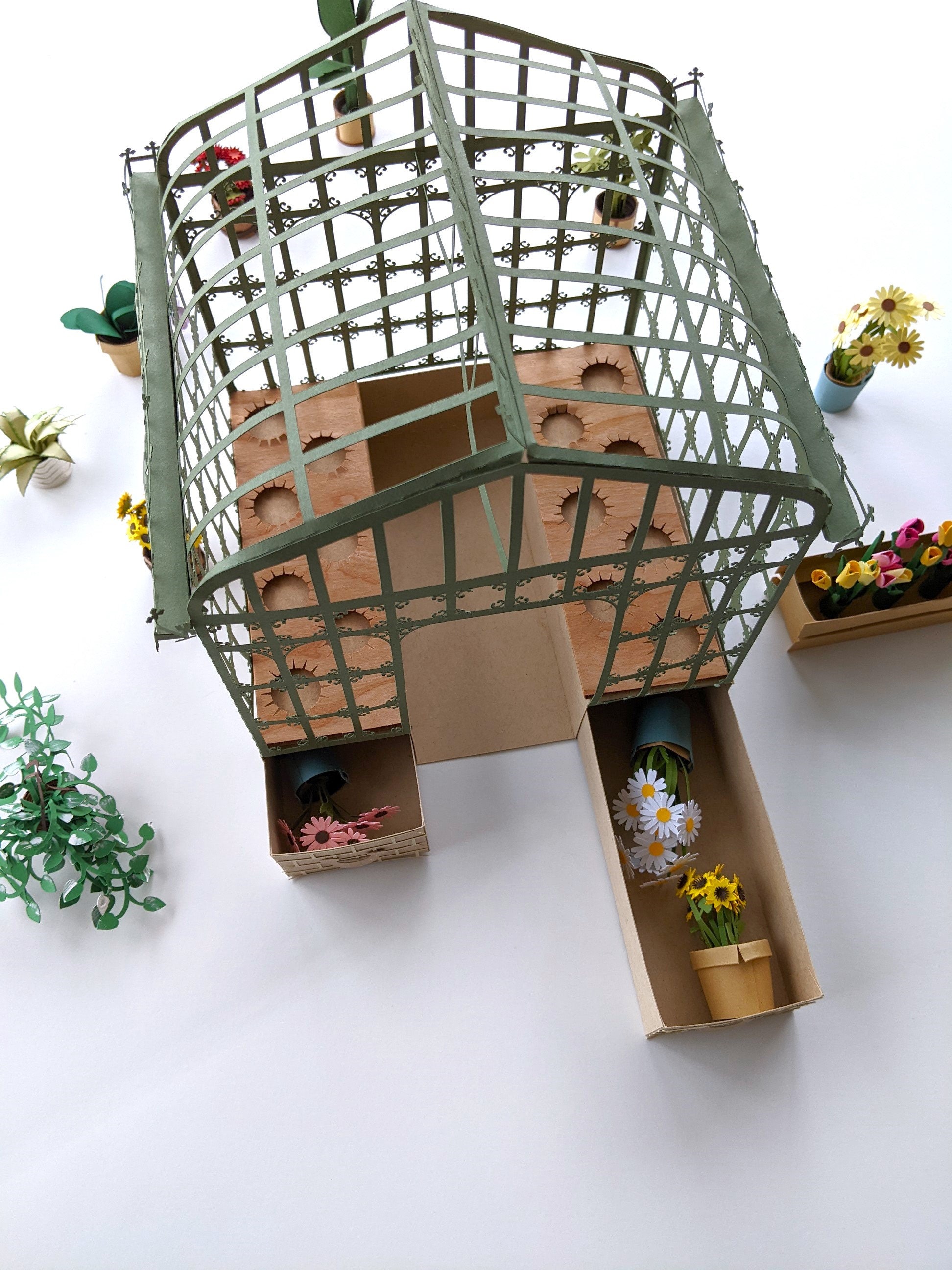 Greenhouse Template Mini Paper Greenhouse Pattern for - Etsy UK