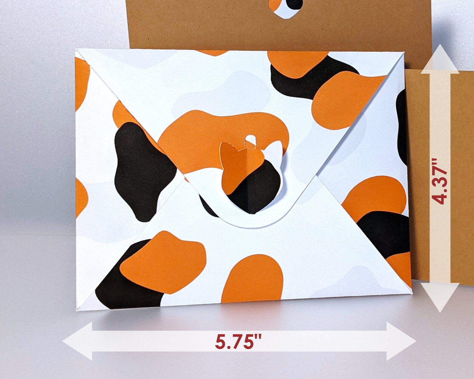 Cat Envelope Printable DIY Template for Invitations | Etsy