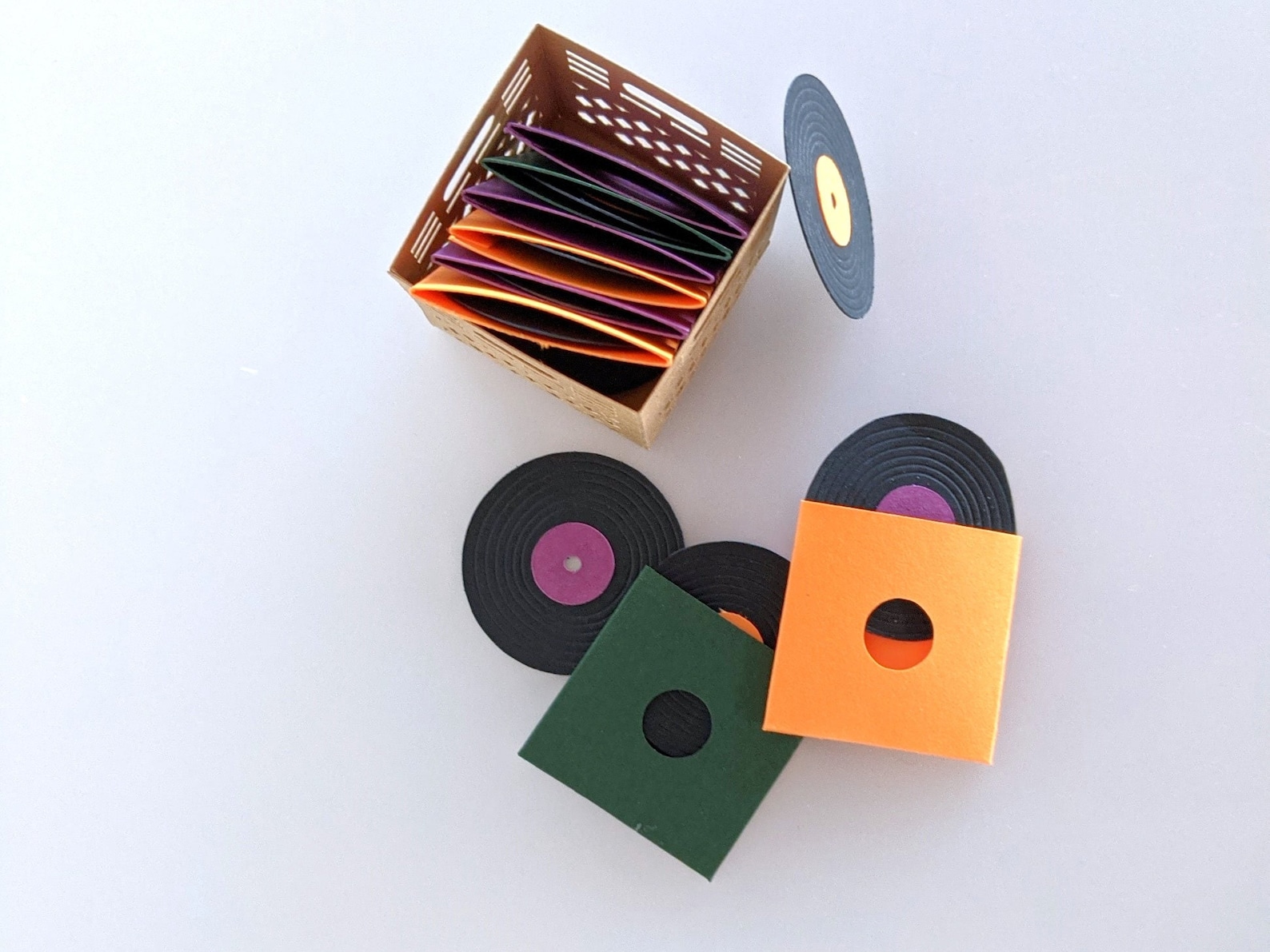 Mini Vinyl Record and Sleeve Template | for Minis, Dollhouse, Party ...