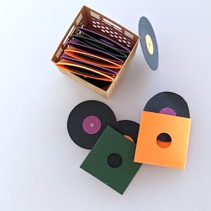 Mini Vinyl Record and Sleeve Template | for Minis, Dollhouse, Party ...