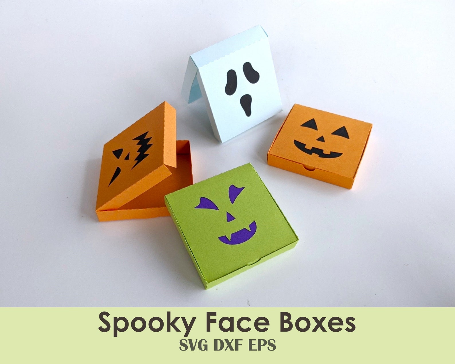 Halloween Foldable Treat Box Template NO GLUE DIY Kids - Etsy