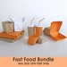 Mini Fast Food Box Template Bundle Printable DIY Boxes for - Etsy Canada