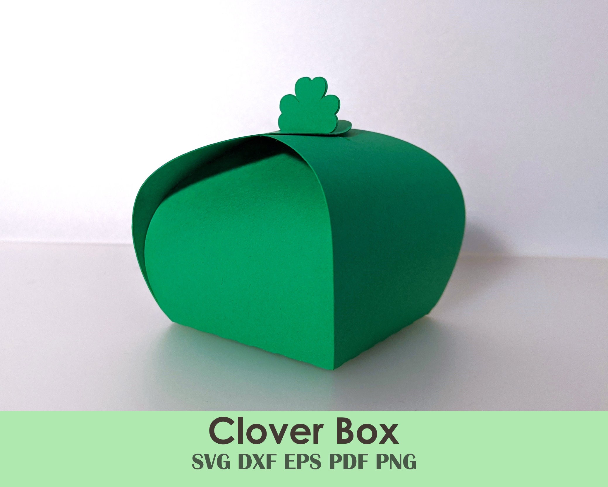 Shamrock Clover Treat Box Printable Template or Cut File - Etsy